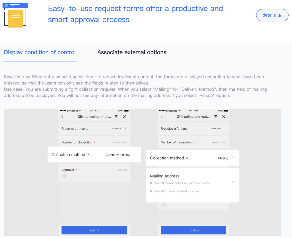 Approval App | Feature overview