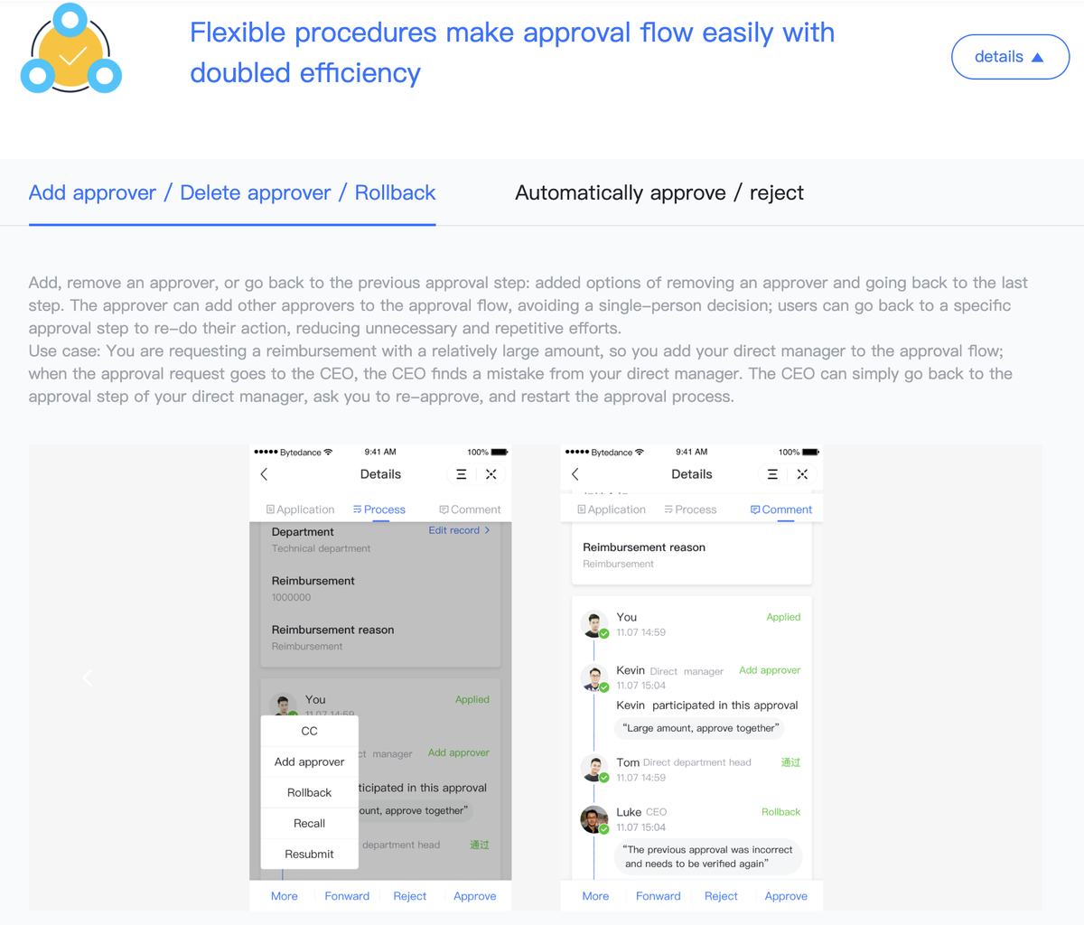 Approval App | Feature overview